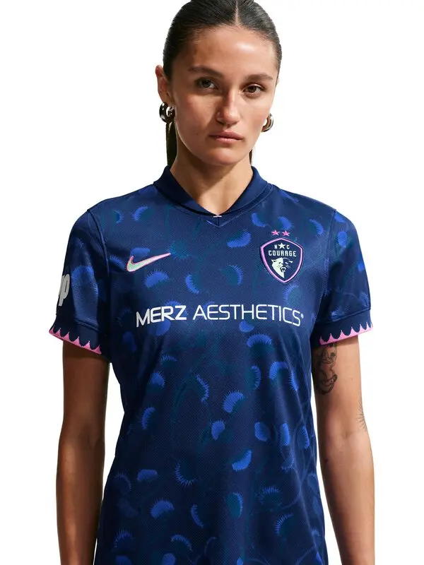 Nike North Carolina Courage Stadium Away Dri-fit Nwsl Replica Jersey - Blue