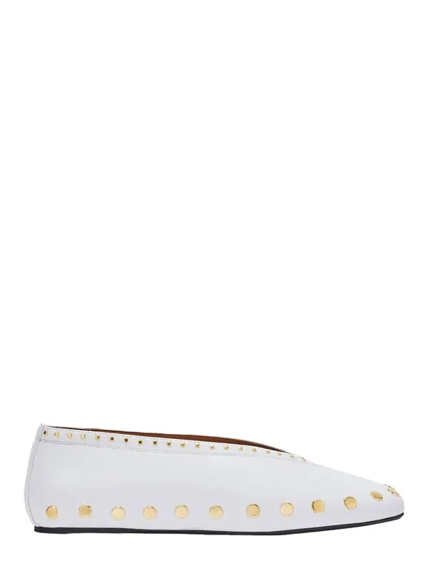 GANNI Jenny Ballerina Flats - White