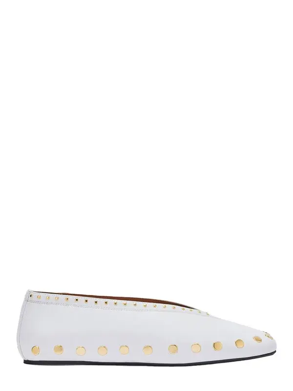 GANNI Jenny Ballerina Flats - White