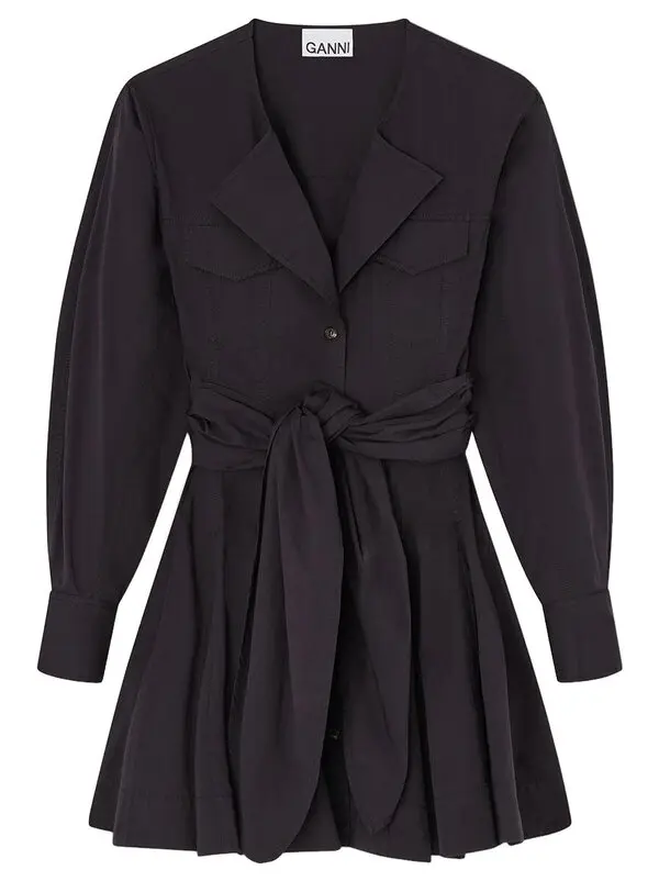 GANNI Shirt Dress - Black
