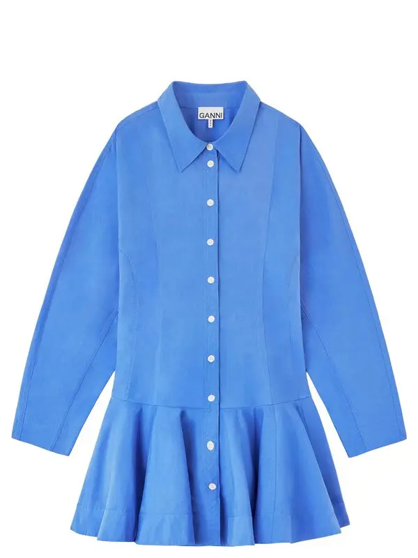 GANNI Shirt Dress - Navy