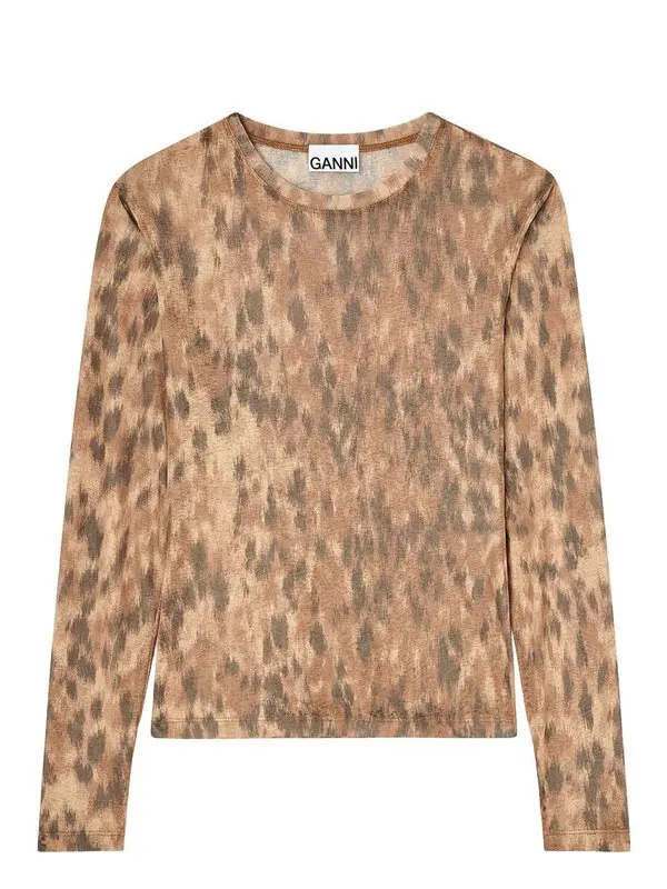 GANNI Long-sleeve Top - Burro