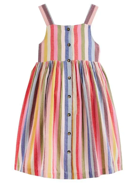Boden Cotton Sundress - Pink/green Multi Stripe