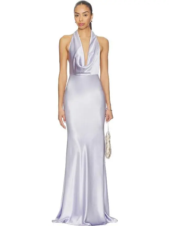 SAU LEE Pearl Gown - Dusty Lavender