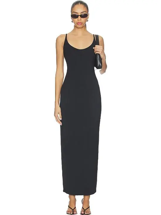 SKIMS Smooth Layers Skimpy Strap Maxi Dress - Obsidian