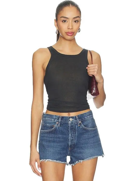SKIMS Sheer Cotton Tank - Soot