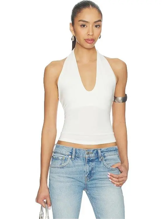 SKIMS Smooth Layers Halter Top - Egret
