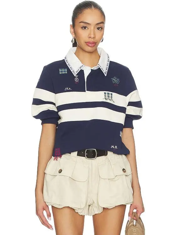 Sea Claira Embroidered Rugby Shirt - Multi