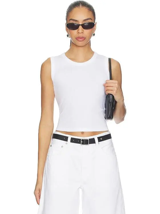 LESET Nando Sleeveless Crew - White