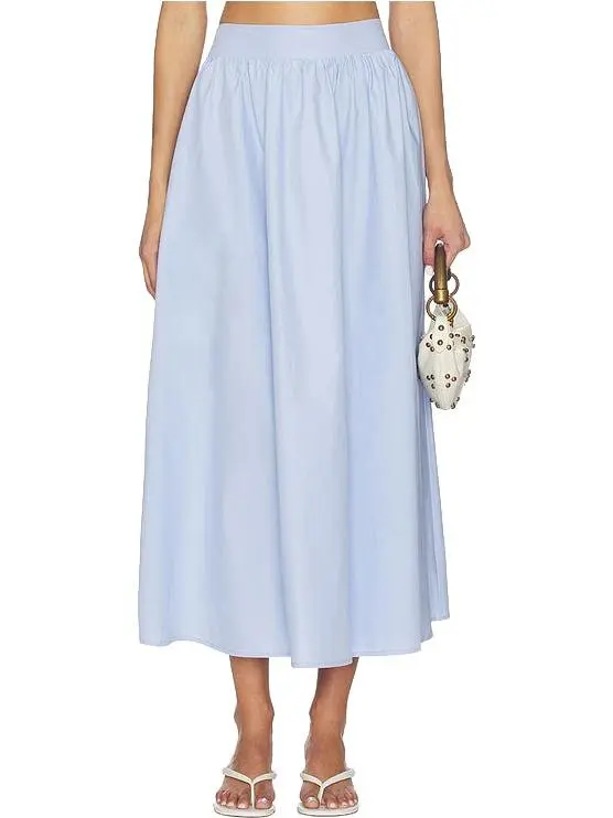 Susana Monaco Poplin Midi Skirt - Frosty