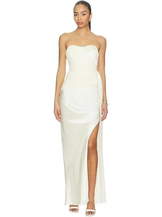 NICHOLAS Milena Draped Gown - Ivory