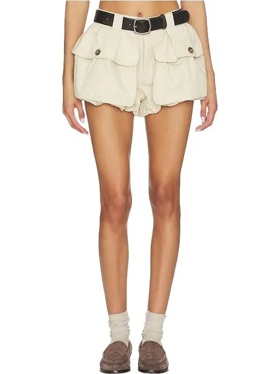 Sea Andrea Workwear Bubble Shorts - Stone