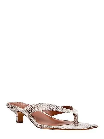 Pink Steve Madden Tracie Kitten Heel Sandals - Print