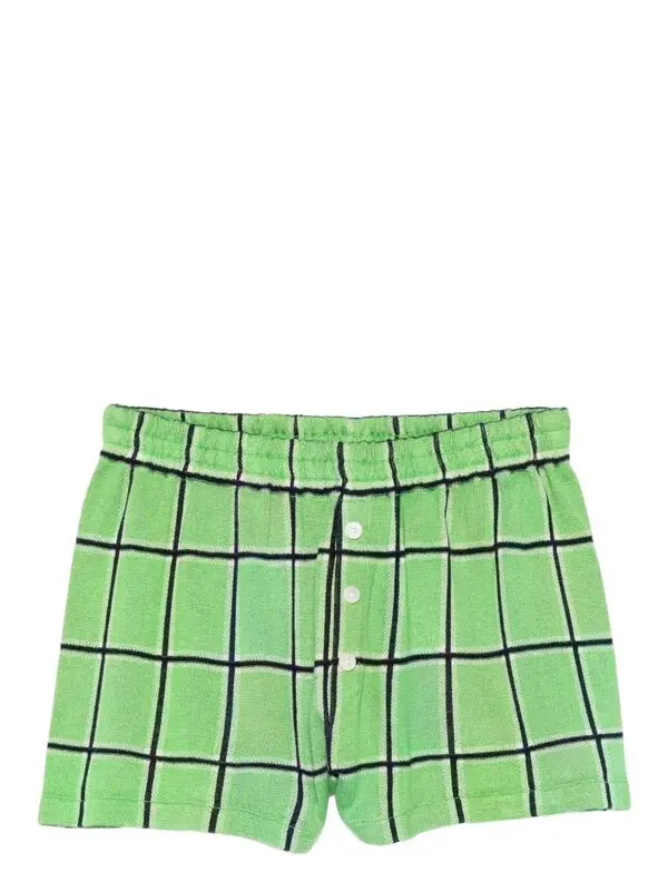 Guest In Residence Plaid Shorts - Green