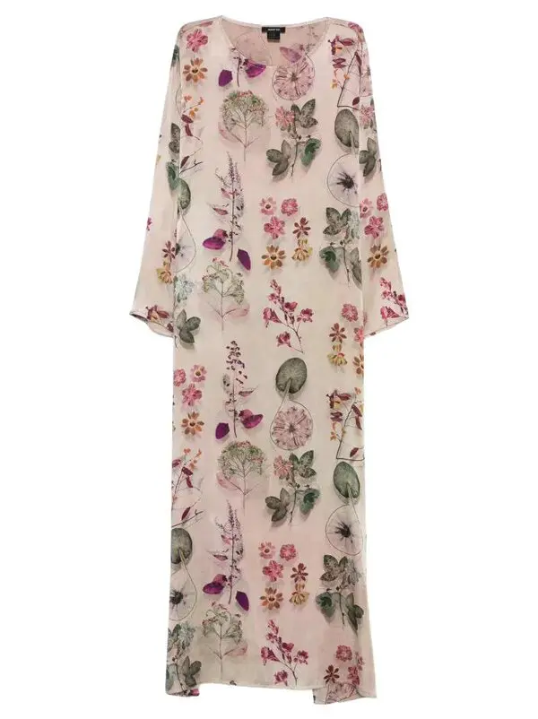 Avant Toi Floral-print Dress - Grey