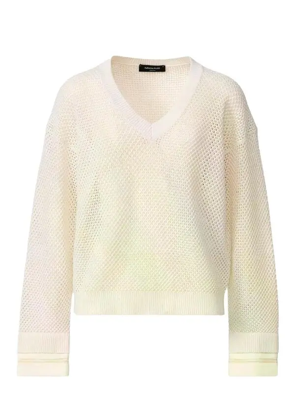 Fabiana Filippi V-neck Long-sleeve Sweater - Neutrals