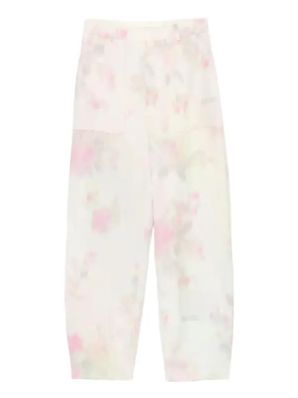Moschino Floral-print Trousers - Pink