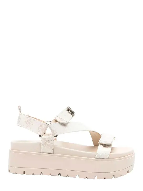 Guess Logo Strap Platform Sandals - Neutrals