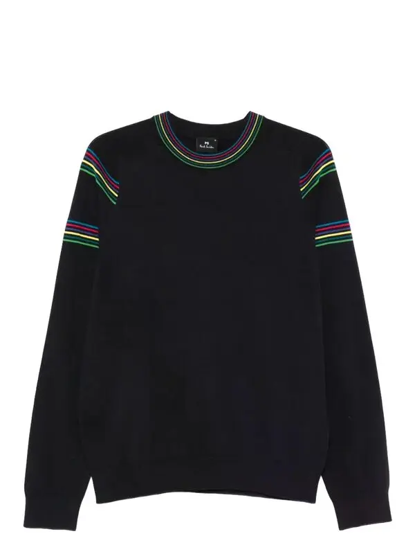 Paul Smith Striped-trim Sweater - Black