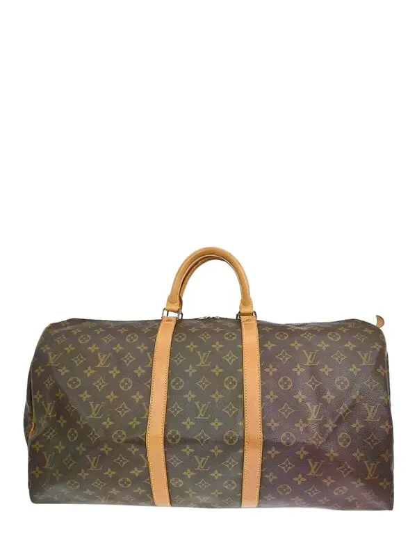 LOUIS VUITTON 1991 55 Keepall Monogram Handbag - Brown