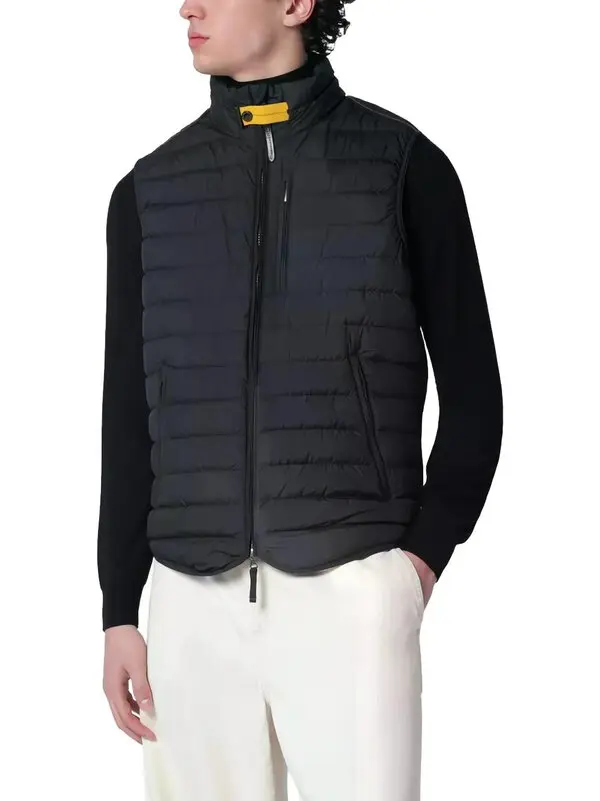 PARAJUMPERS Logo Patch Quilted Vest - Black