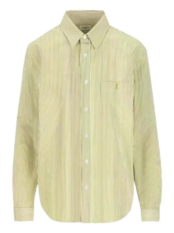 Saint Laurent Striped Shirt - Neutrals