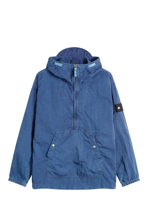 Stone Island Denim Research Nylon-tc Marmo Parka Jacket - Indigo