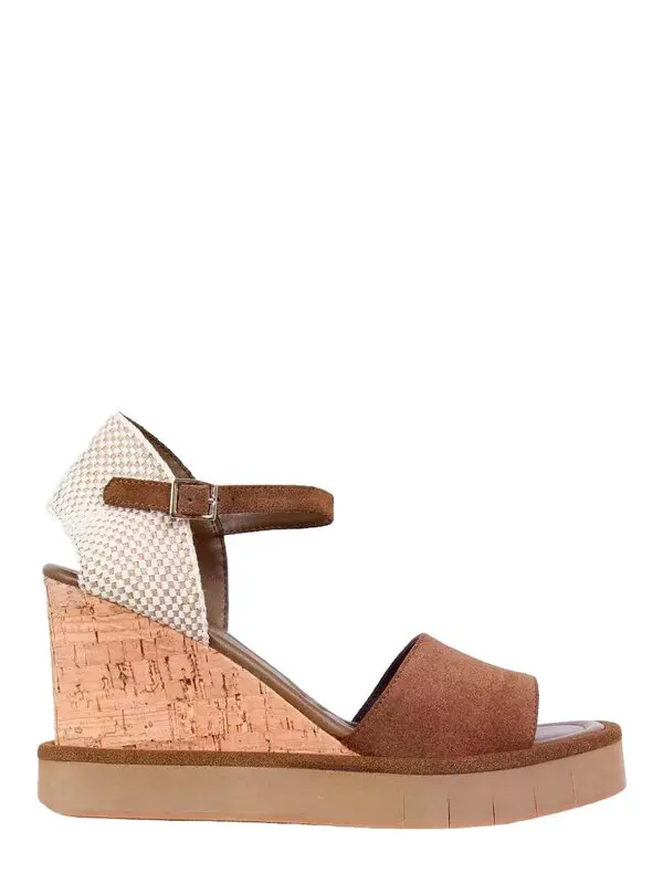 PALOMITAS BY PALOMA BARCELÒ Eileen Suede Wedge Sandals - Brown