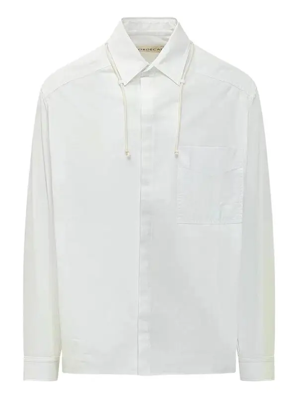 MORDECAI Drawstring Classic Shirt - White