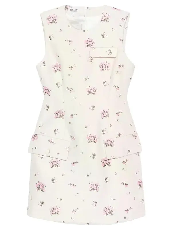 Baum Und Pferdgarten Amayah Floral-print Mini Dress - Neutrals