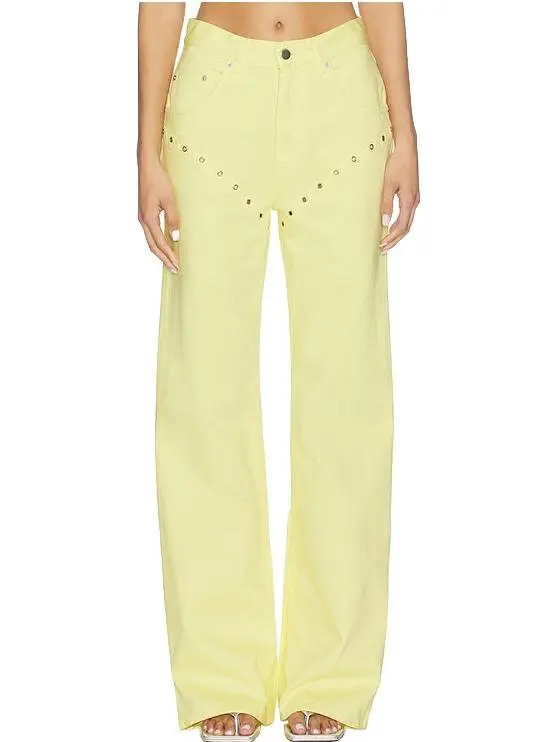 PALMATIC STUDIO Cory Wide Leg Jean - Yellow