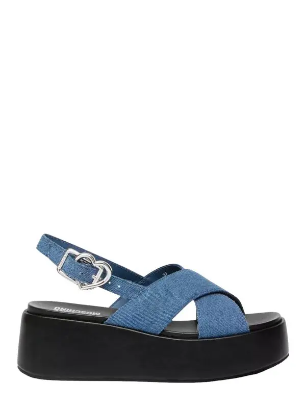 Moschino Criss Cross Buckle Sandals - Blue