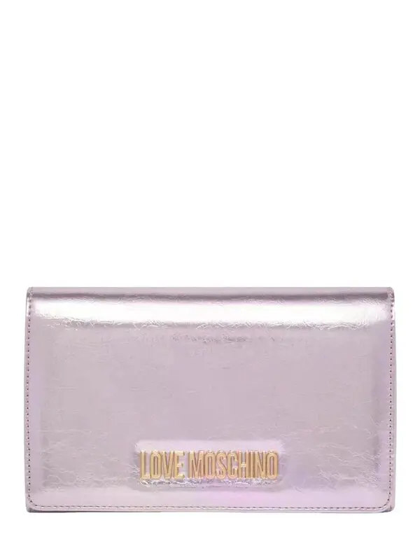 Moschino Chain Clutch - Purple