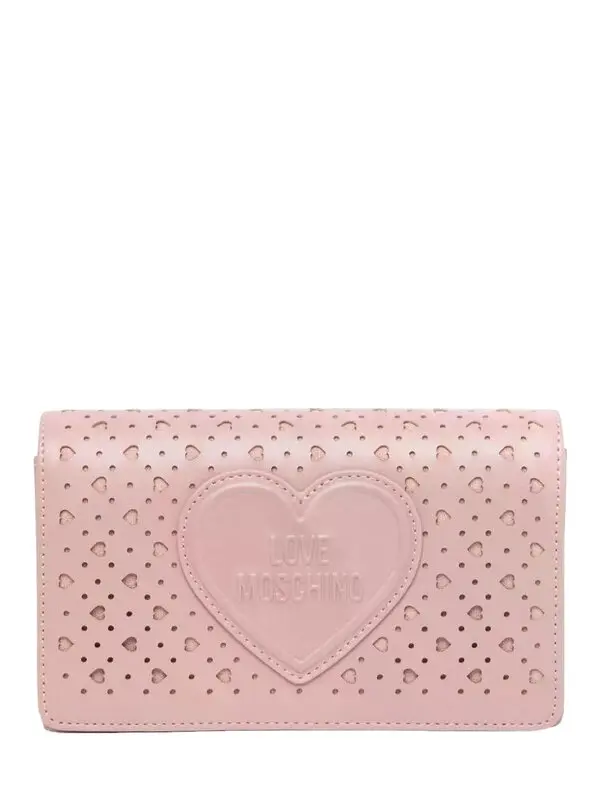 Moschino Heart Pierced Clutch - Pink