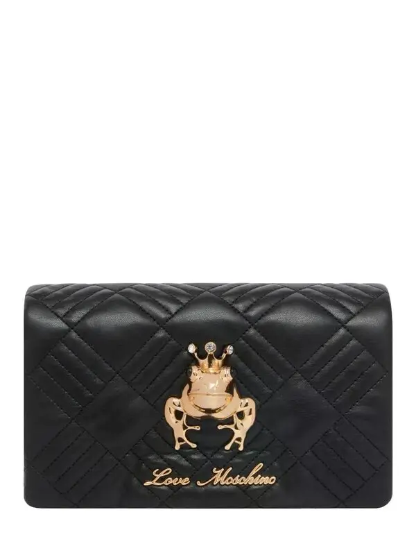 Moschino Quilted Shoulder Bag - Black