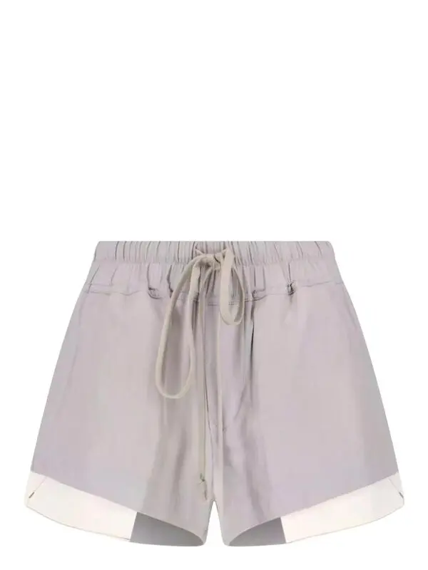Rick Owens Drawstring Layered Hem Shorts - Grey