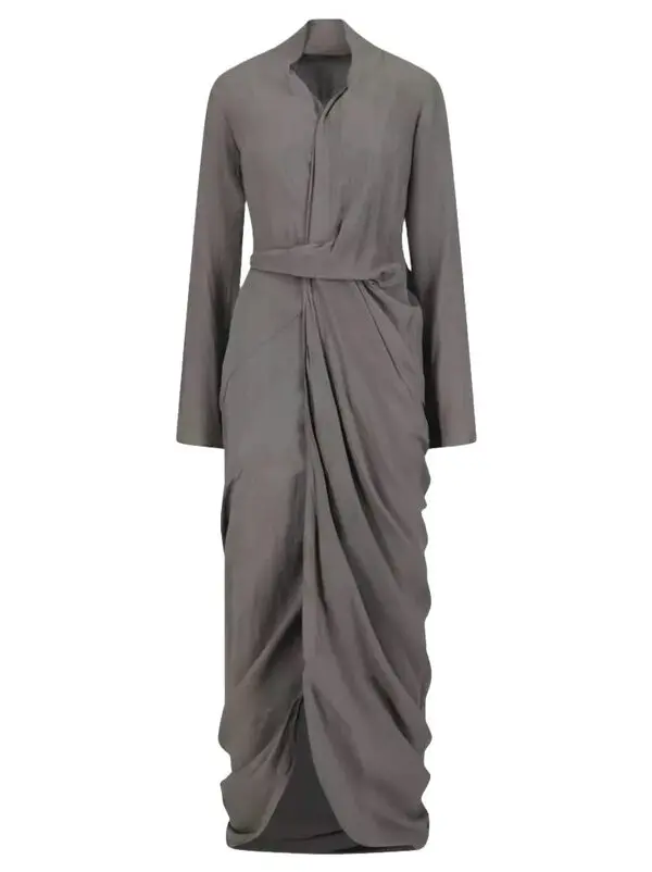 Rick Owens Maxi Wrapped Dress - Brown