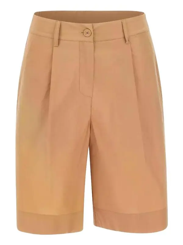 KAOS Pleated Tailored Shorts - Brown