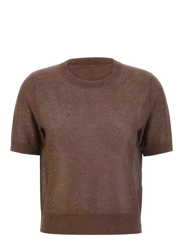 KANGRA Sequin Sweater - Brown