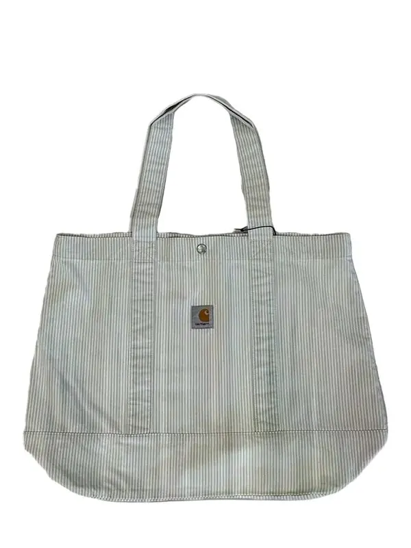 Carhartt Work In Progress Mercer Striped Cotton Tote Bag - Grey