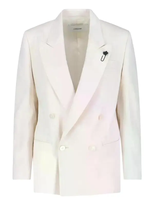 LARDINI Double-breasted Blazer - Neutrals