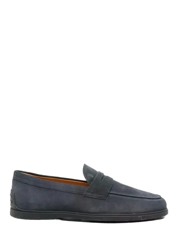 TOD'S Suede Slip-on Loafers - Blue