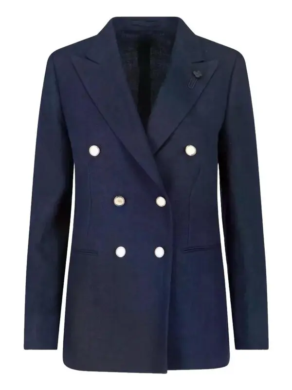 LARDINI Double-breasted Blazer - Blue