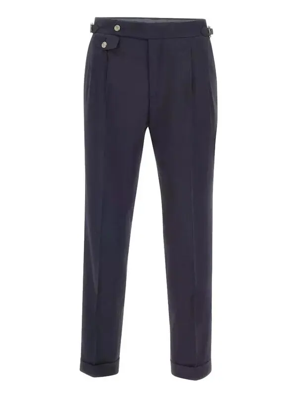 BARBA NAPOLI Virgin Wool Trousers - Blue