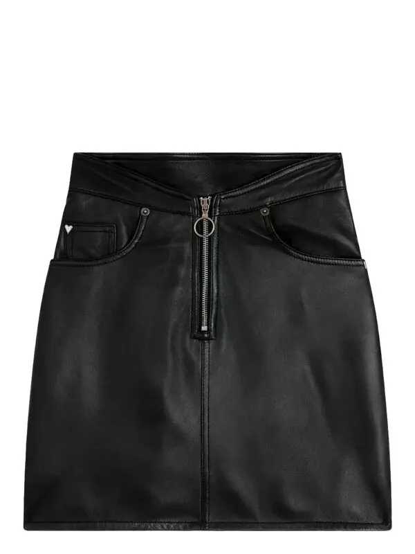 Fiorucci Leather Mini Skirt - Black