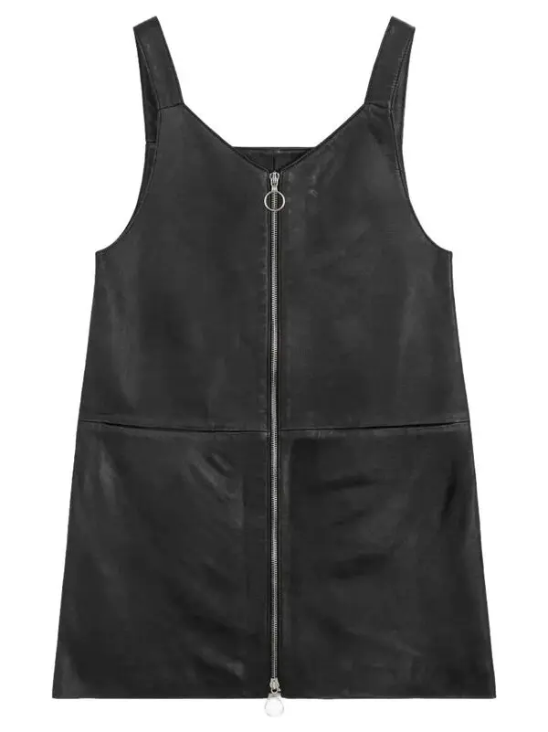 Fiorucci Zip Pocket Leather Dress - Black