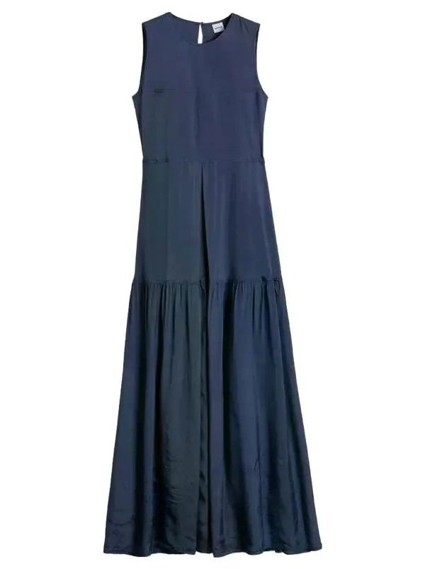 Aspesi Tiered Sleeveless Midi Dress - Blue