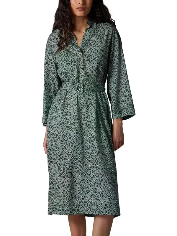 Paul Smith Animal-print Belted Dress - Blue