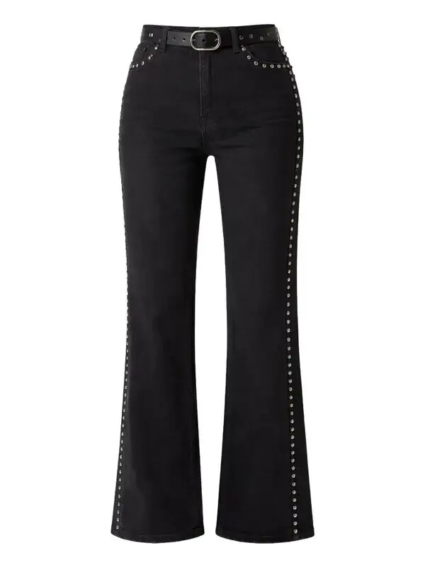 REFORMATION Cary Studded Jeans - Black