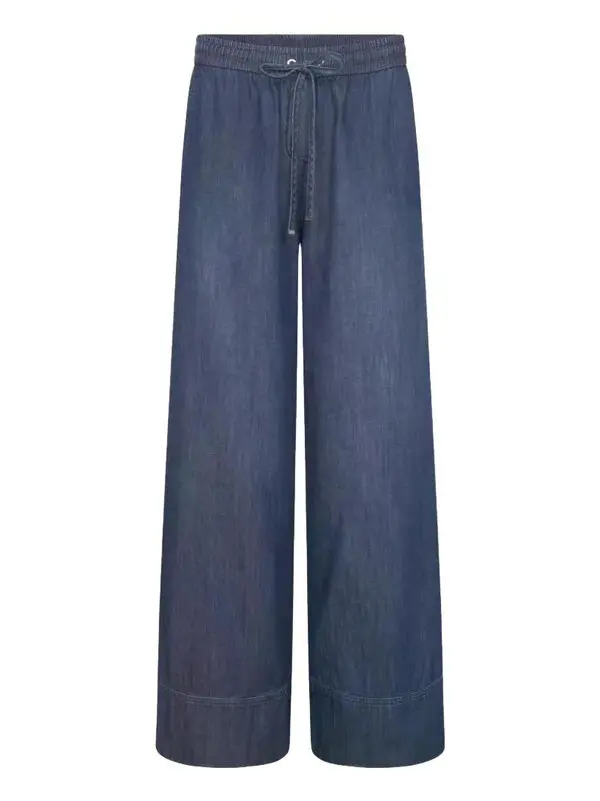 Seductive Drawstring Palazzo Pants - Blue